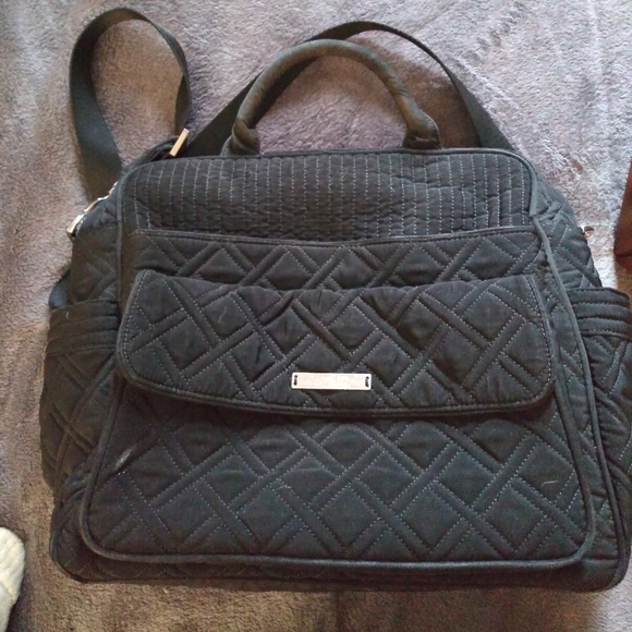 Vera Bradley | Bags | Vera Bradley Black Convertible Diaper Bag | Poshmark